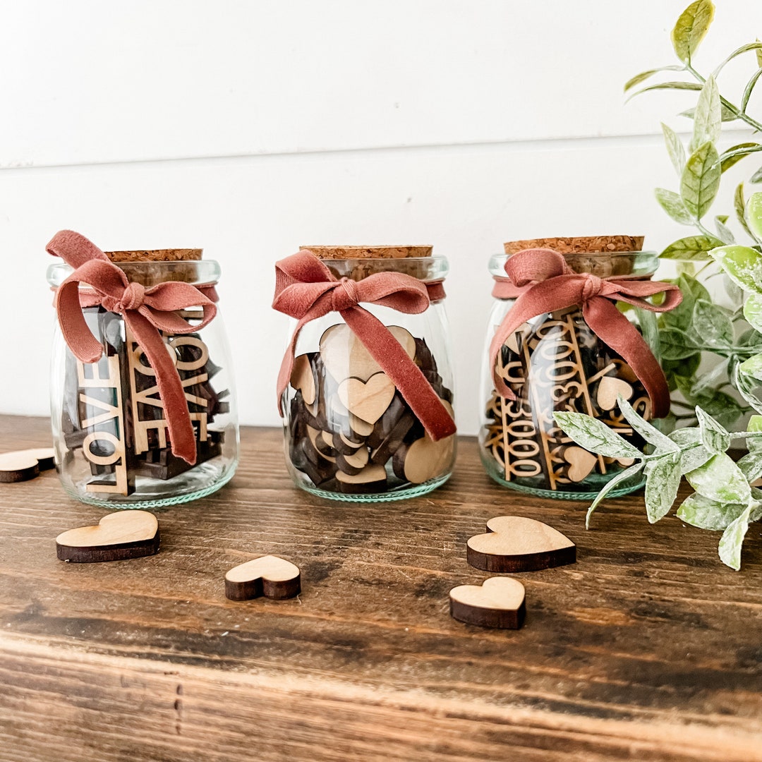 Mini Jar of Love, Jar of Hearts, Mini Jars, Valentines Gift Idea ...