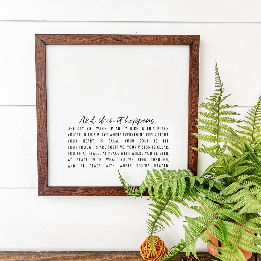 Farmhouse Quote Sign, Inspirational Quote, Handmade Wood Sign, Living ...