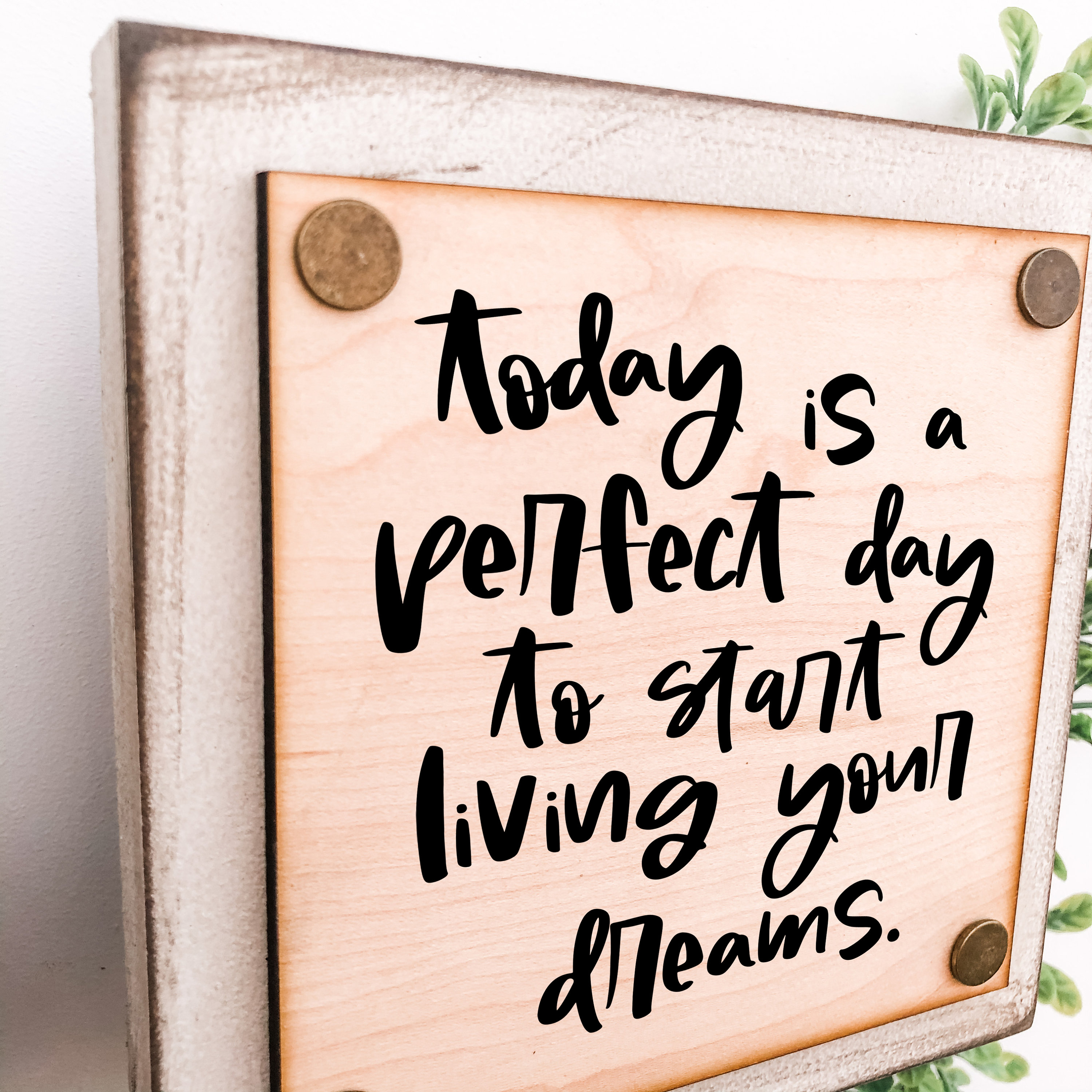 Inspirational Quotes, Tiered Tray Sign, Mini Wood Sign, Start Living ...