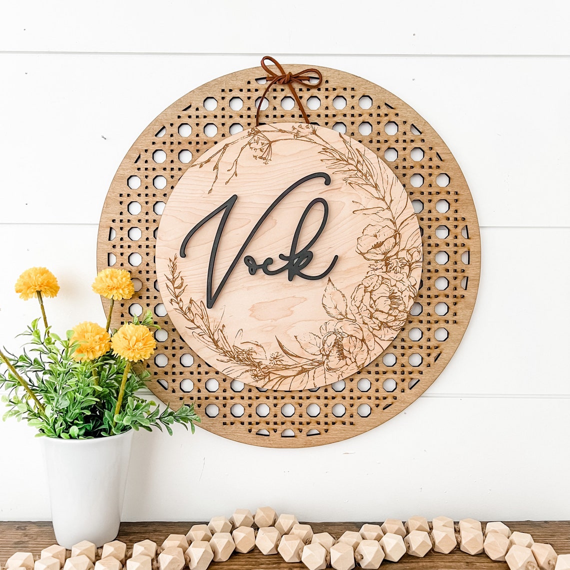 Interchangeable Round Sign, Personalized Wood Sign, Round Wood Sign ...