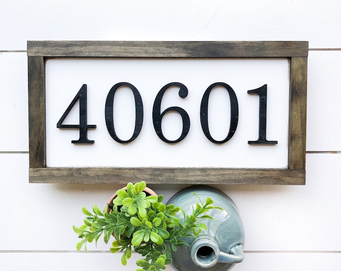 Zip Code Sign Personalized Sign Farmhouse Sign Farmhouse - Etsy