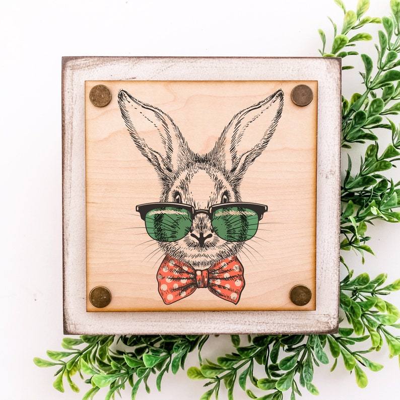 Spring Mini Signs Tiered Tray Sign Bunny Rabbits Spring - Etsy