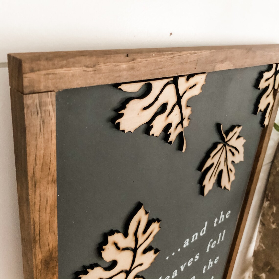 Fall Wood Sign Fall Leaves Fall Home Decor Lasercut Wood - Etsy