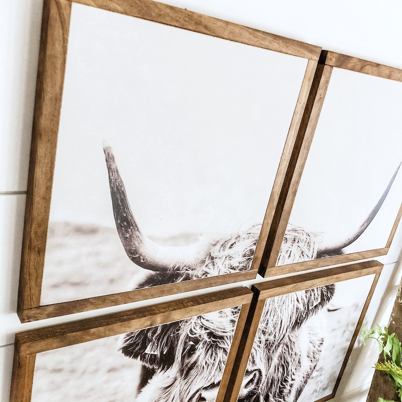 Highland Cow, Highland Cow Photo Collage, Multi Panel Wall Art, Wall ...