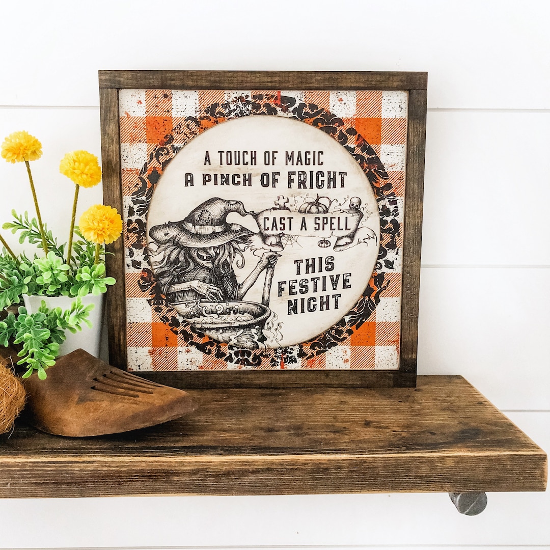 Halloween Wood Sign, Halloween Sign, Fall Home Decor, Lasercut Sign ...