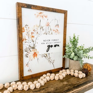 Spring Farmhouse Sign, Wildflowers Wood Sign, Inspirational Quotes ...