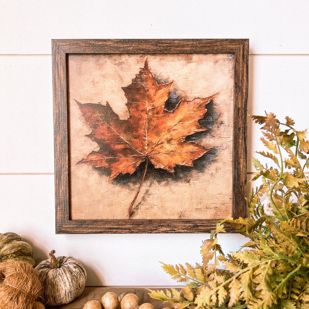 Vintage Fall Wood Sign, Fall Leaf Wood Sign, Fall Home Decor, Layering ...