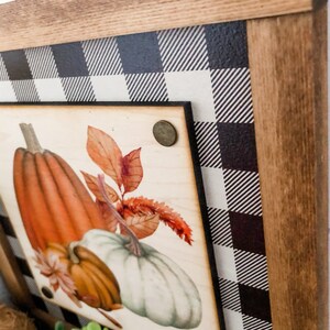 Fall Wood Sign, Plaid Pumpkin Sign, Fall Home Decor, Fall Farmhouse ...