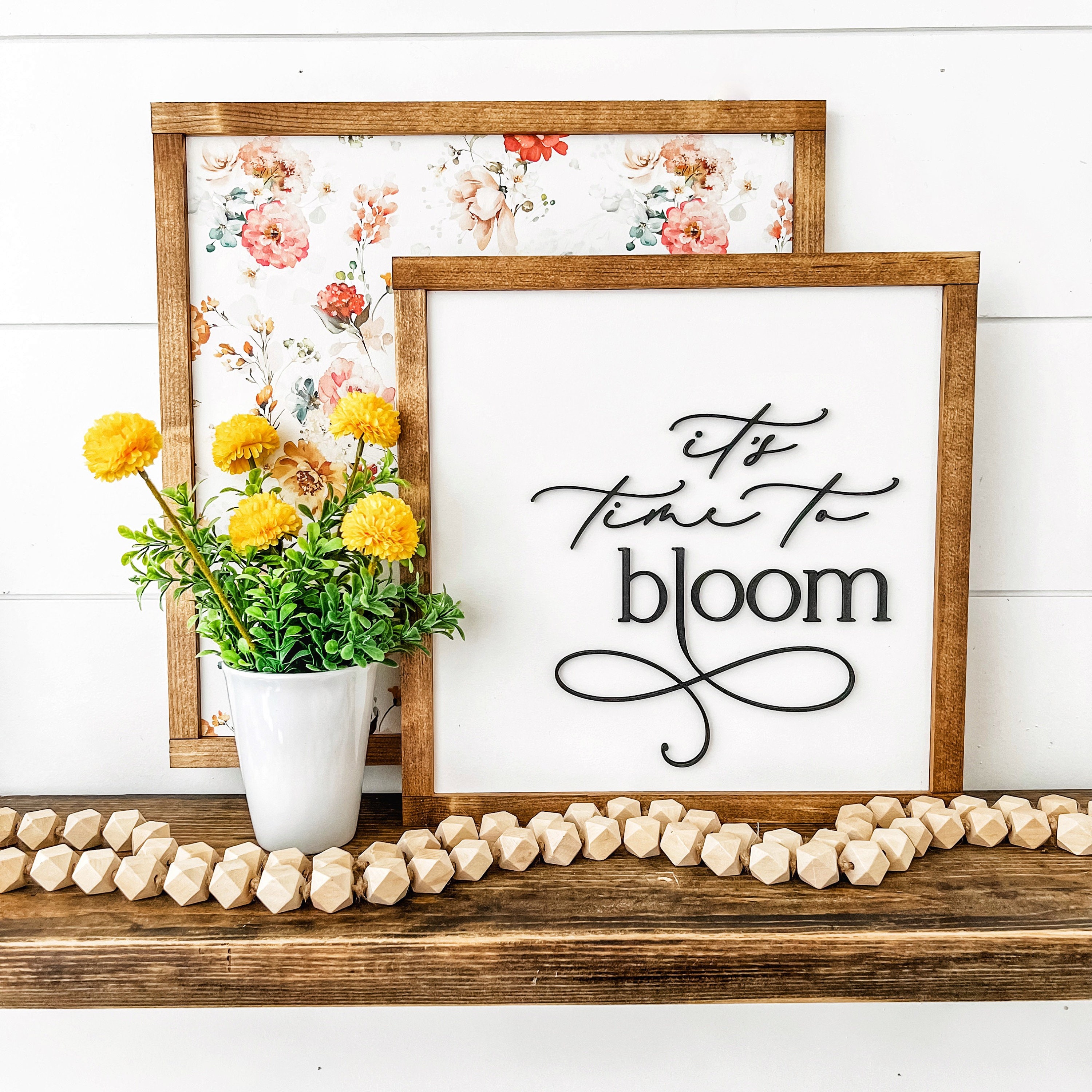 Spring Wood Sign Farmhouse Spring Sign It's Time to - Etsy