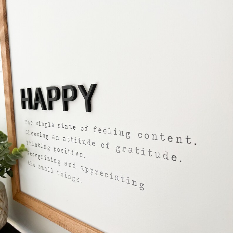 Happy Definition Sign Happy Wood Sign Handmade Wood Sign - Etsy