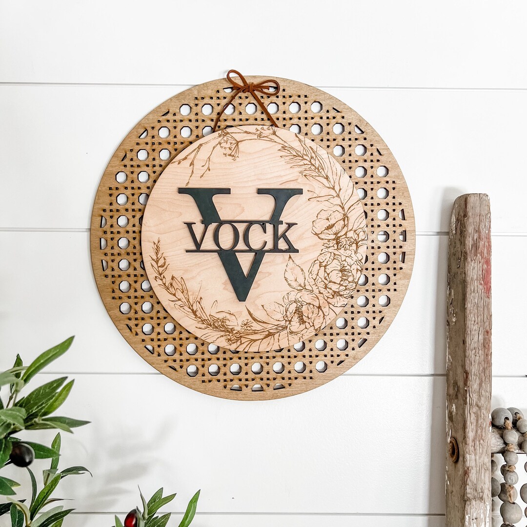 Interchangeable Round Sign, Personalized Wood Sign, Round Wood Sign ...