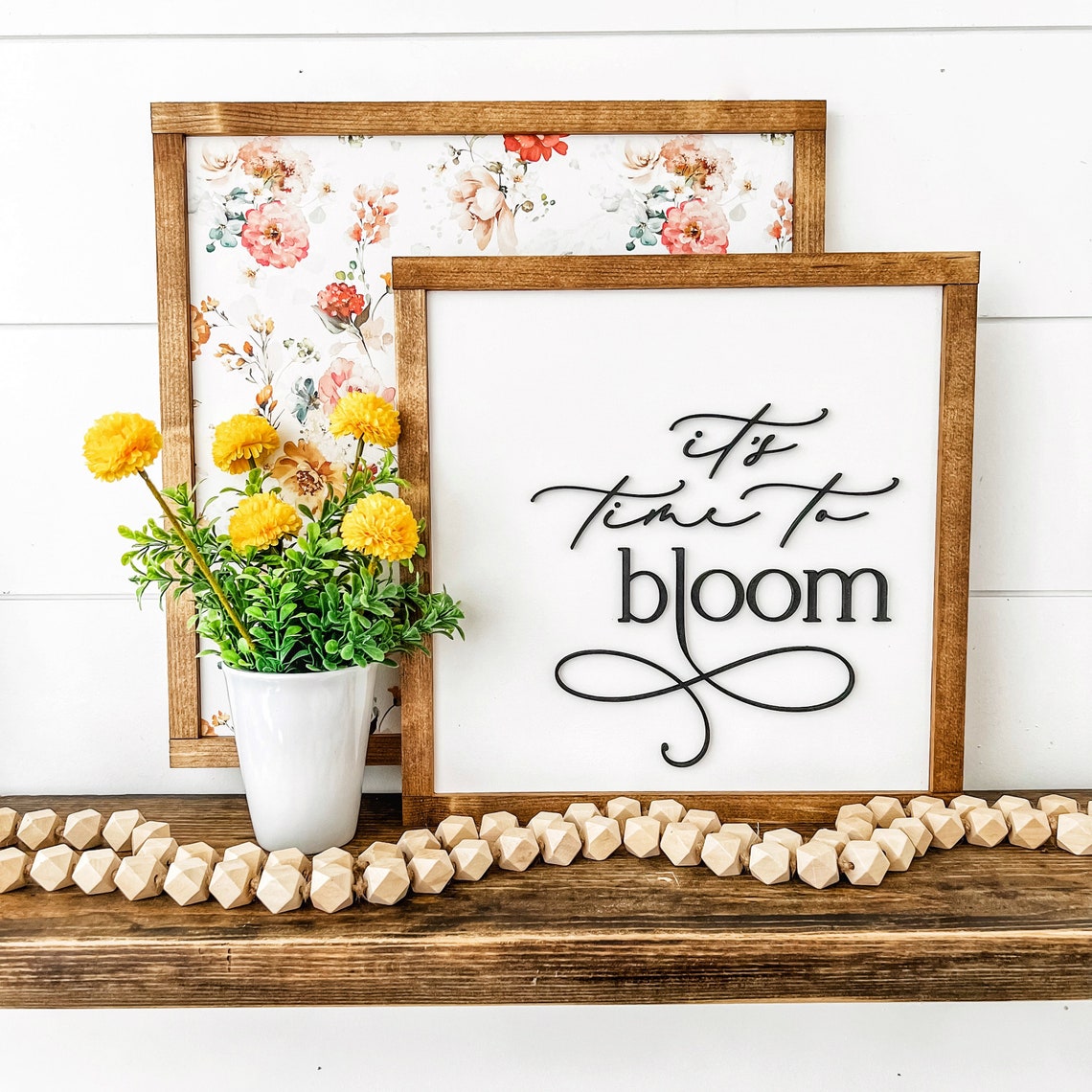 Sign DUO Spring Wood Signs Farmhouse Spring Sign Spring | Etsy