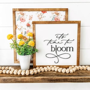 Sign DUO, Spring Wood Signs, Farmhouse Spring Sign, Spring Home Decor ...