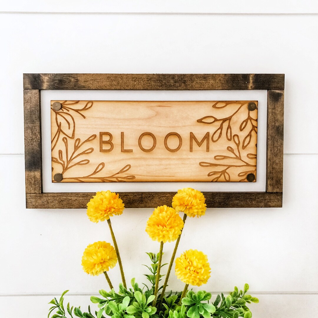 Spring Wood Sign, Farmhouse Spring Sign, Bloom Wood Sign, Spring Home ...