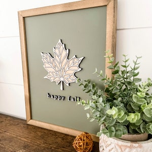 Happy Fall Wood Sign, Fall Quotes, Fall Home Decor, Lasercut Wood Sign ...