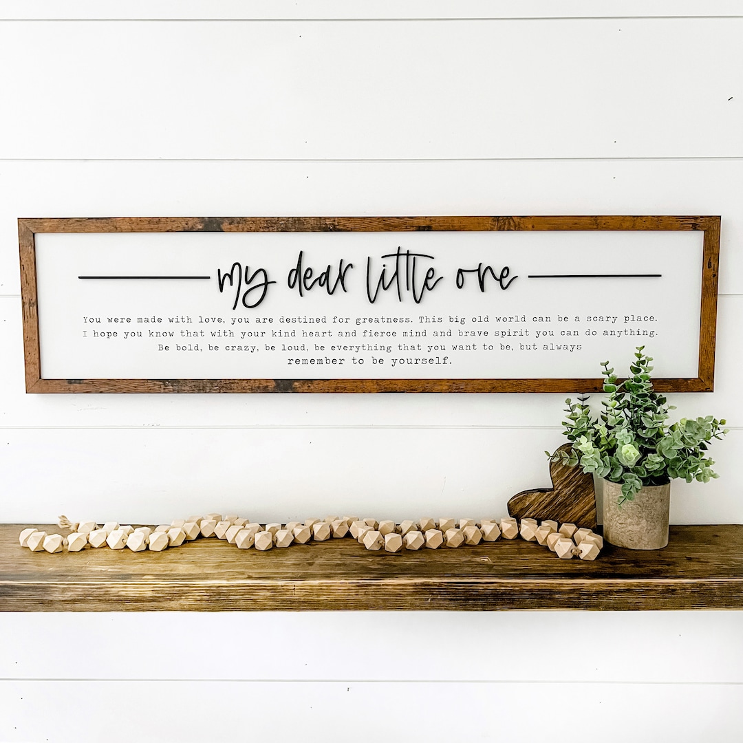 Nursery Sign, My Dear Little One, Nursery Decor, Signs for Nursery ...