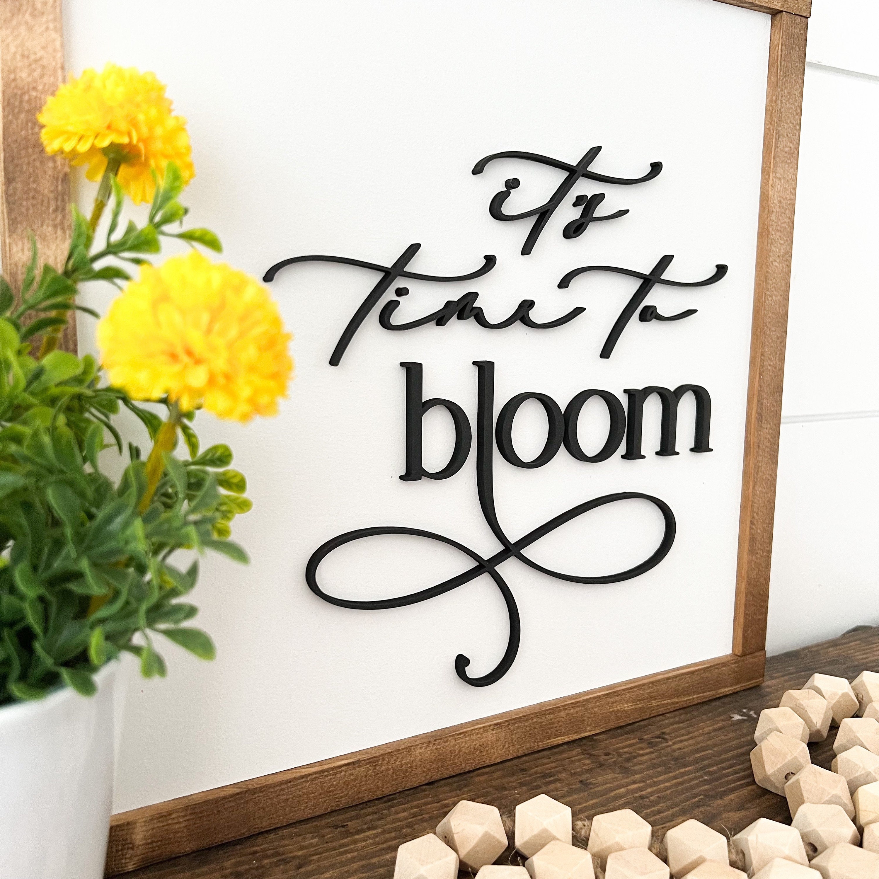 Spring Wood Sign Farmhouse Spring Sign It's Time to - Etsy