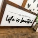 Life is Beautiful Wood Sign, Farmhouse Wooden Sign, Inspirational ...