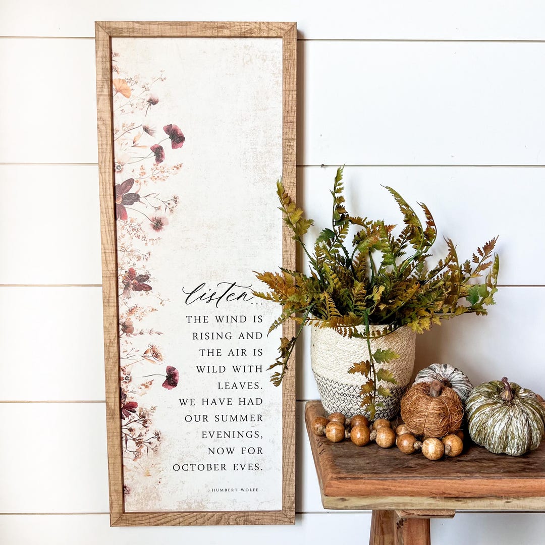 Fall Quote Wood Sign, Fall Farmhouse Home Decor, Signs for Fall, Fall ...