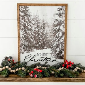 Unique Christmas Sign, Dreaming of a White Christmas, Laser Cut Sign ...