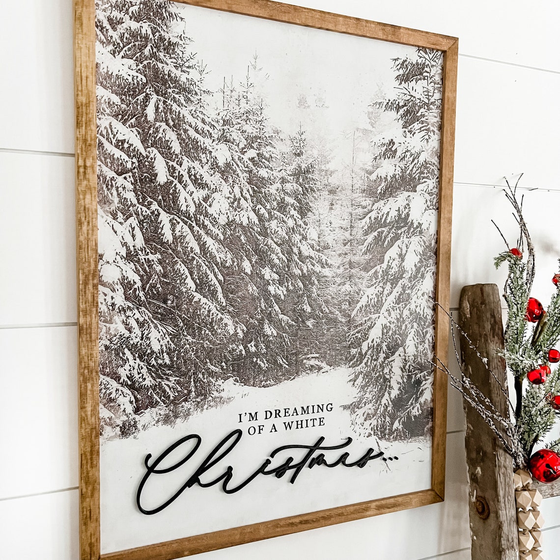 Unique Christmas Sign, Dreaming of a White Christmas, Laser Cut Sign ...