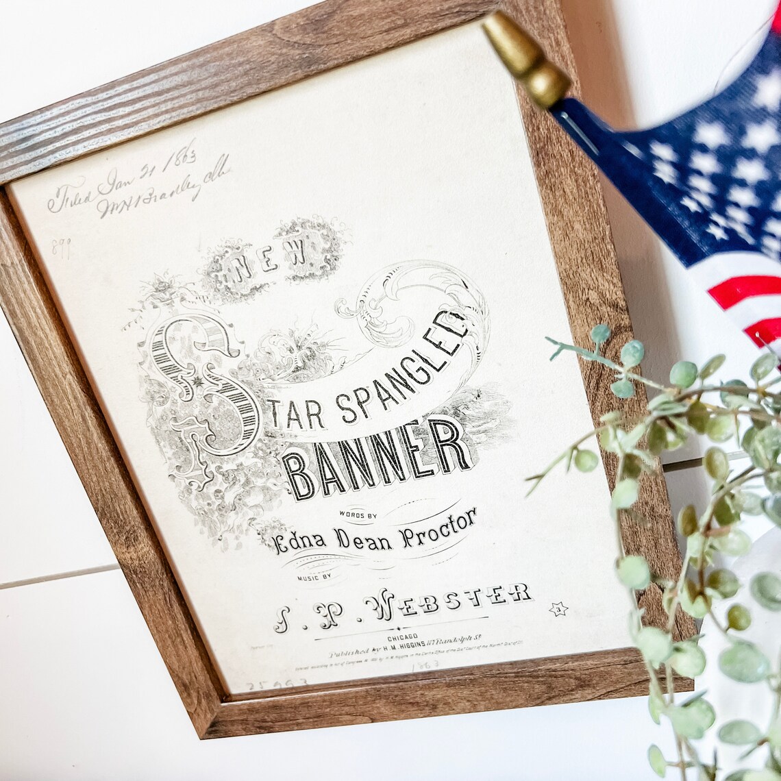 Star Spangled Banner Wood Sign, 4th of July Wall Art, American Flag Art ...