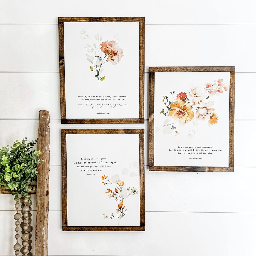 Bible Verse Signs, Scripture Sign, Joshua 1:9 Verse, Be Strong ...