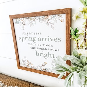 Spring Inspirational Quote Wood Sign, Handmade Wood Sign, Farmhouse ...