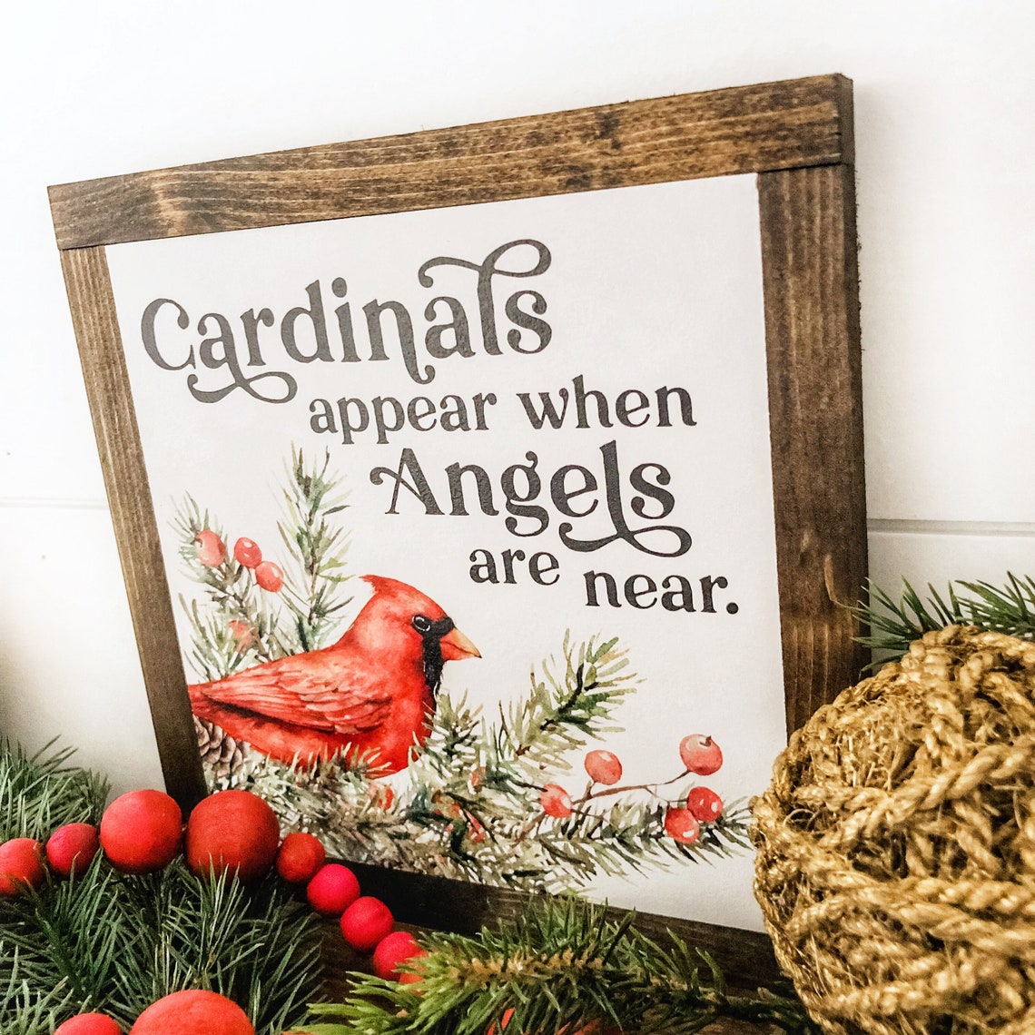 Christmas Cardinal Sign Cardinal Sign Christmas Decor - Etsy