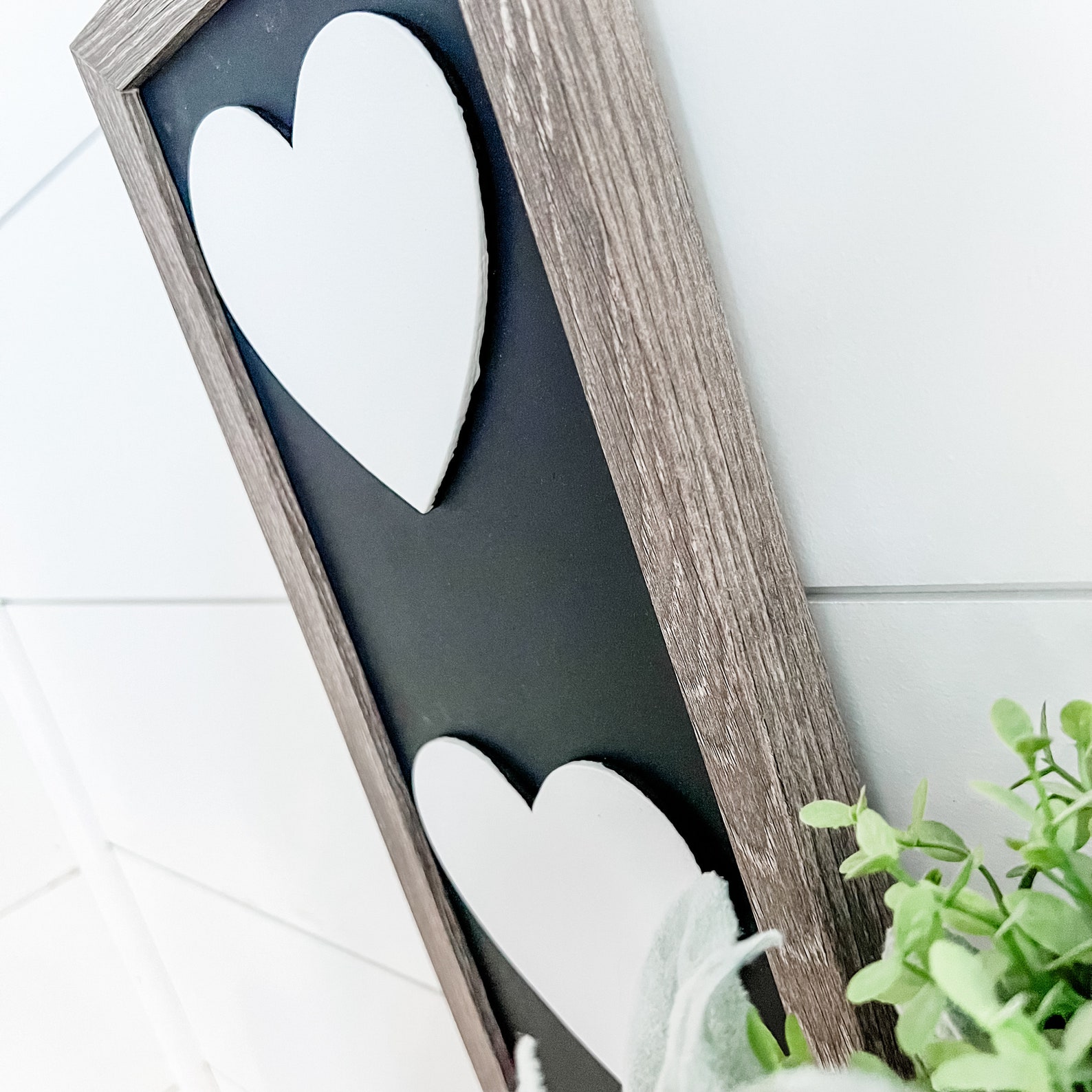 Vertical Heart Sign, Valentines Day Heart Sign, Ombre Style Hearts ...