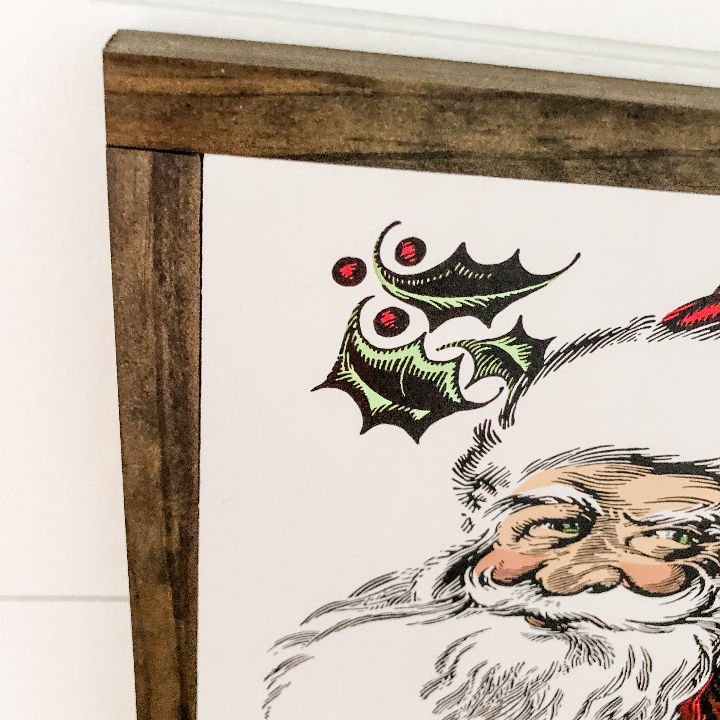 Christmas Sign Christmas Wooden Sign Santa Face Santa Claus - Etsy