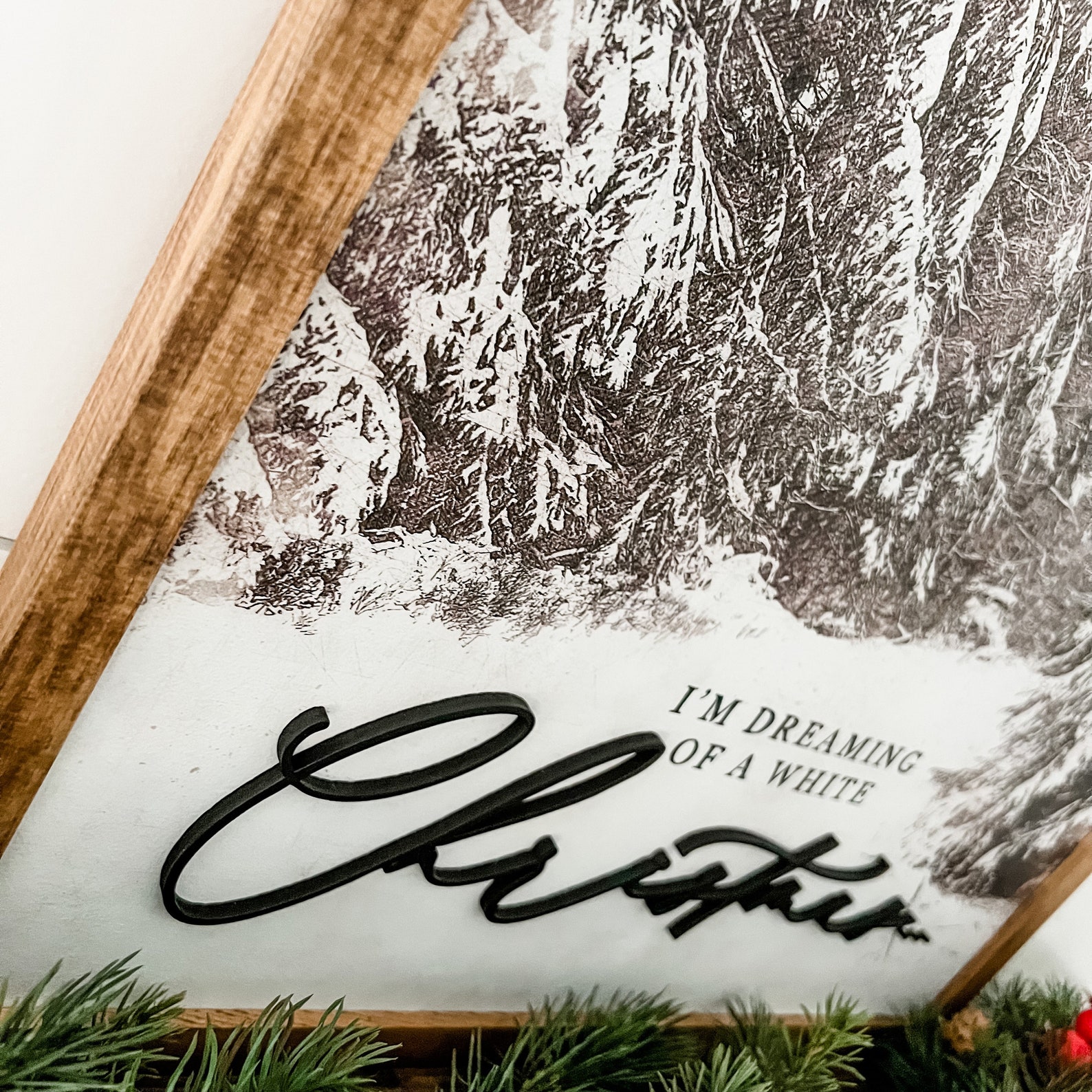 Unique Christmas Sign, Dreaming of a White Christmas, Laser Cut Sign ...