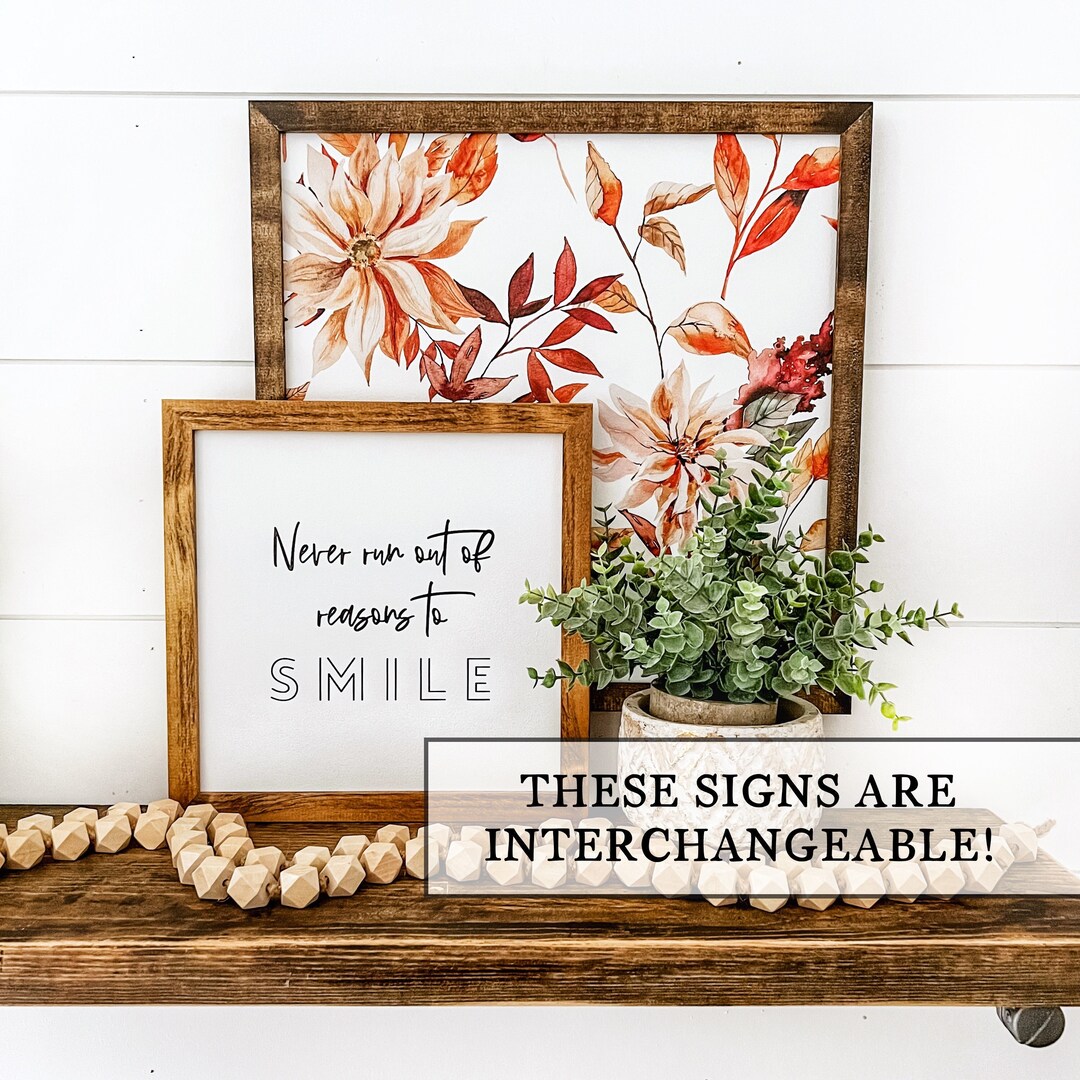 Interchangeable Seasonal Wood Sign, Handmade Wood Sign, Seasonal Home ...