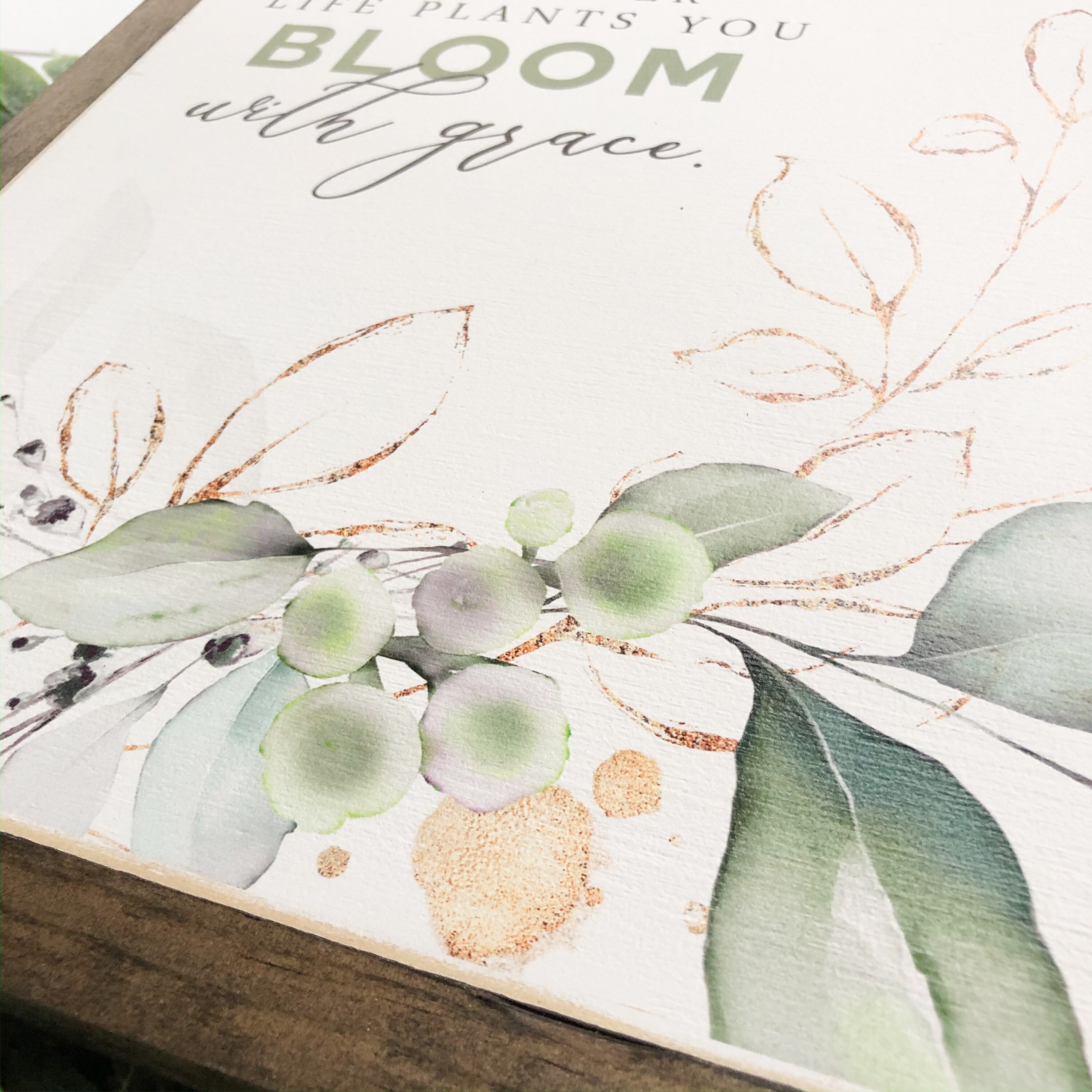 Spring Wood Sign Farmhouse Spring Sign Bloom With Grace - Etsy