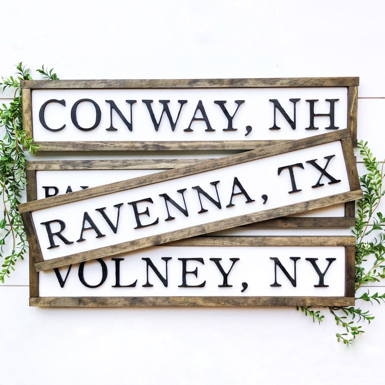 Custom Wood Sign Custom City Name Sign City Name Sign - Etsy