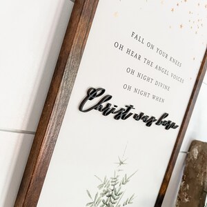 Christ Was Born Christmas Sign, O Holy Night Christmas Sign, Christmas ...