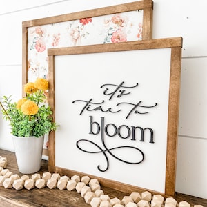 Sign DUO, Spring Wood Signs, Farmhouse Spring Sign, Spring Home Decor ...