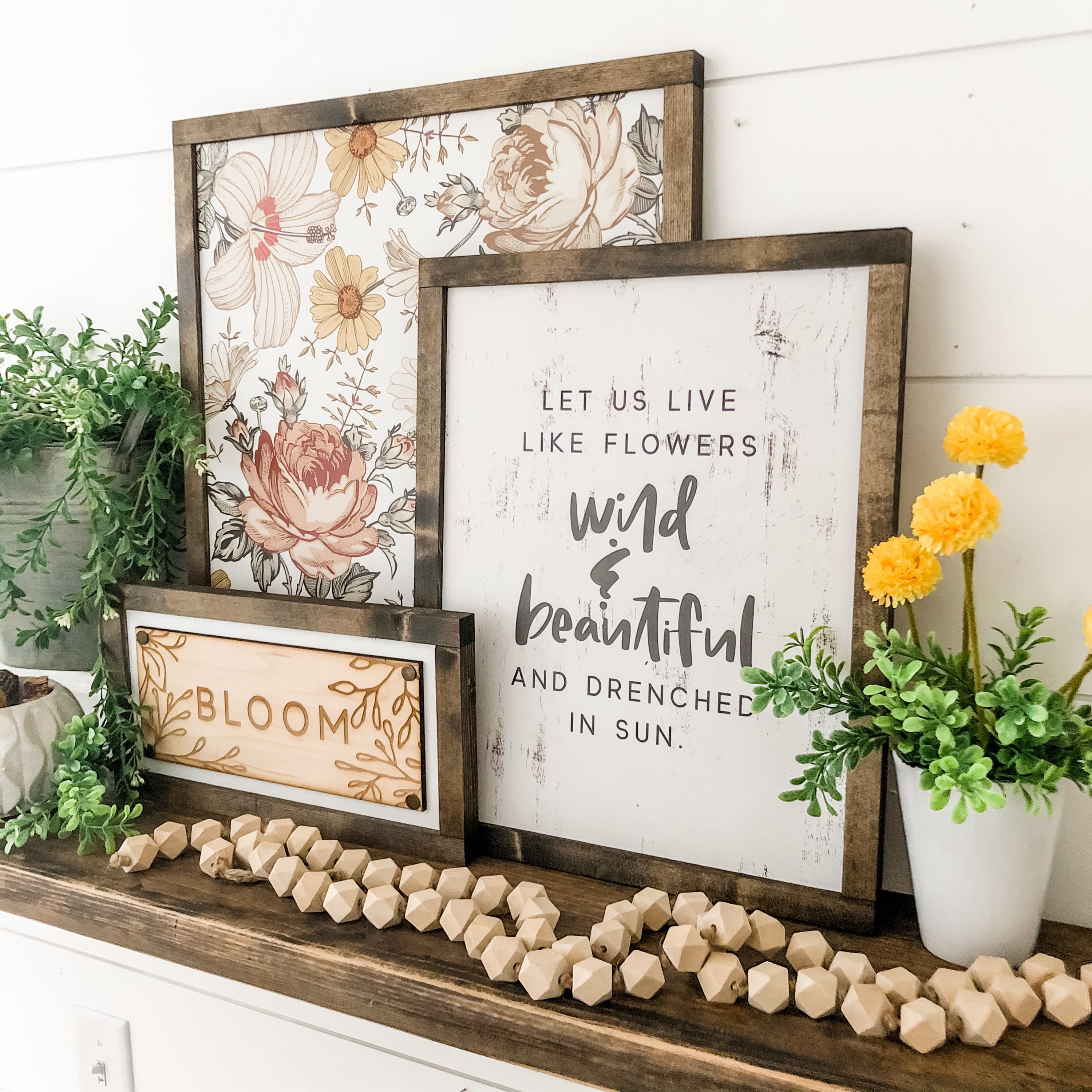 Spring Sign Trio Spring Wood Sign Spring Decor Spring Home - Etsy