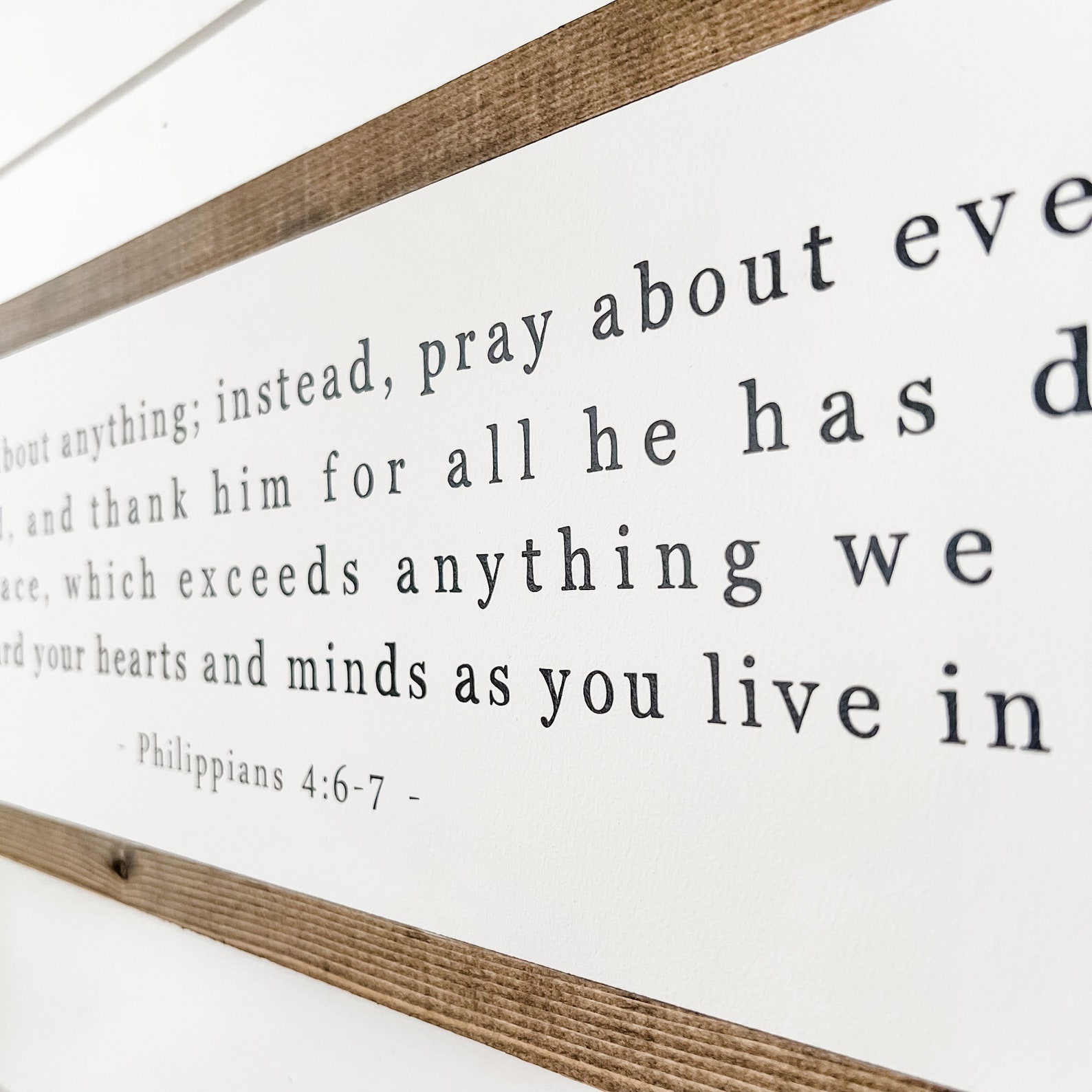 Bible Verse Signs Scripture Sign Philippians 4:6-7 Verse - Etsy