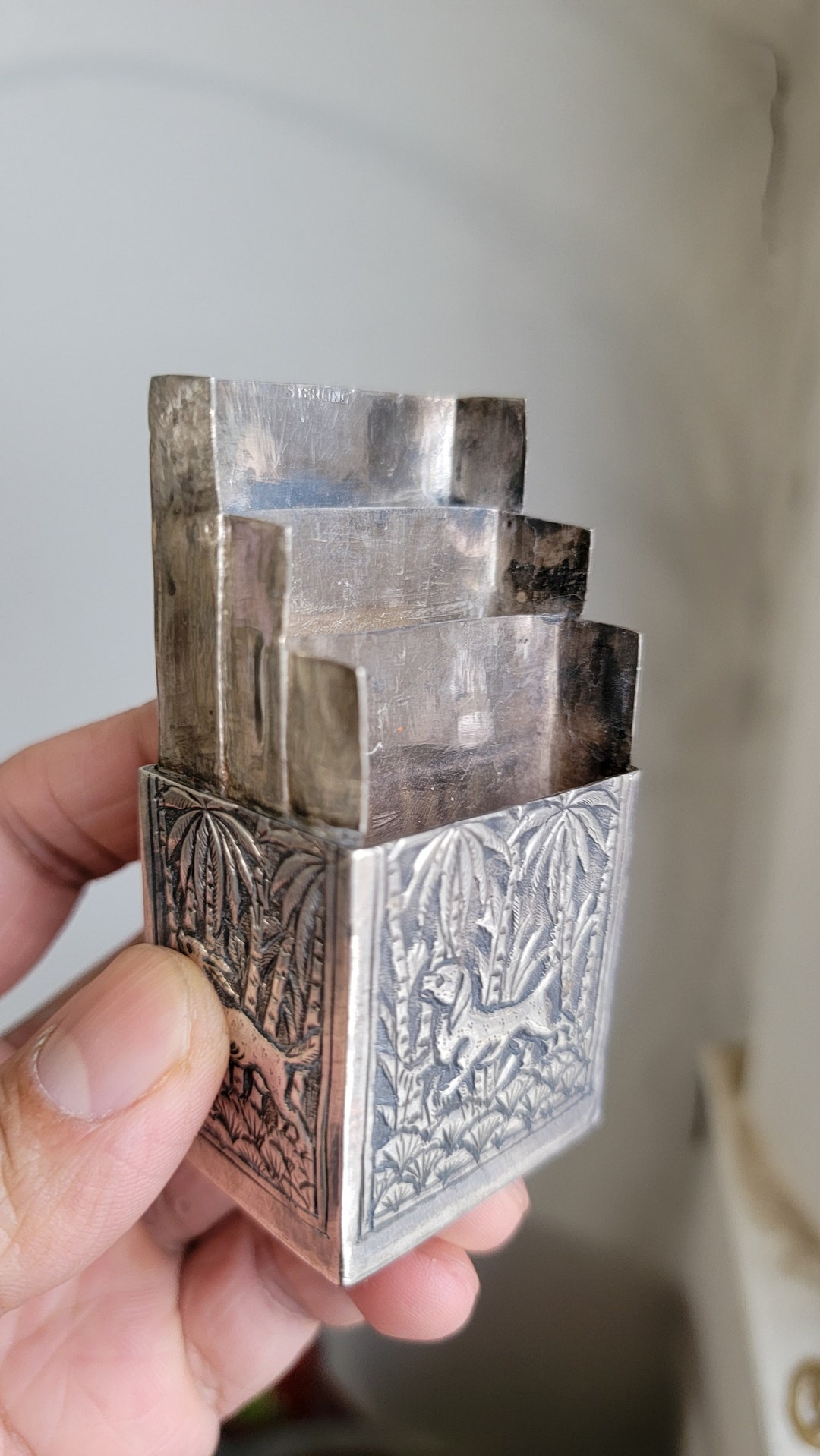 Vintage Silver Cigarettes Case - Etsy