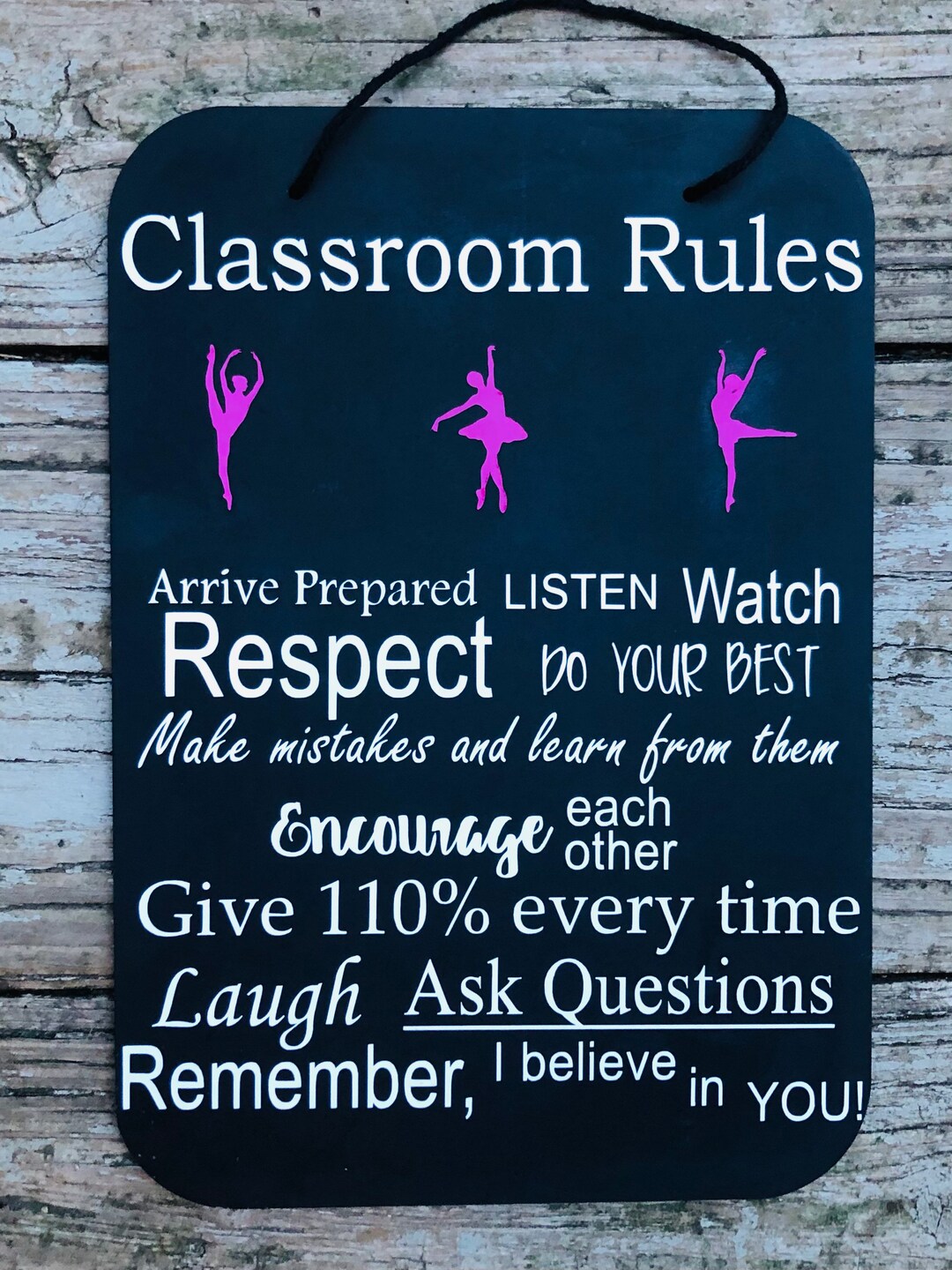 Dance Classroom Rules Sign - Etsy