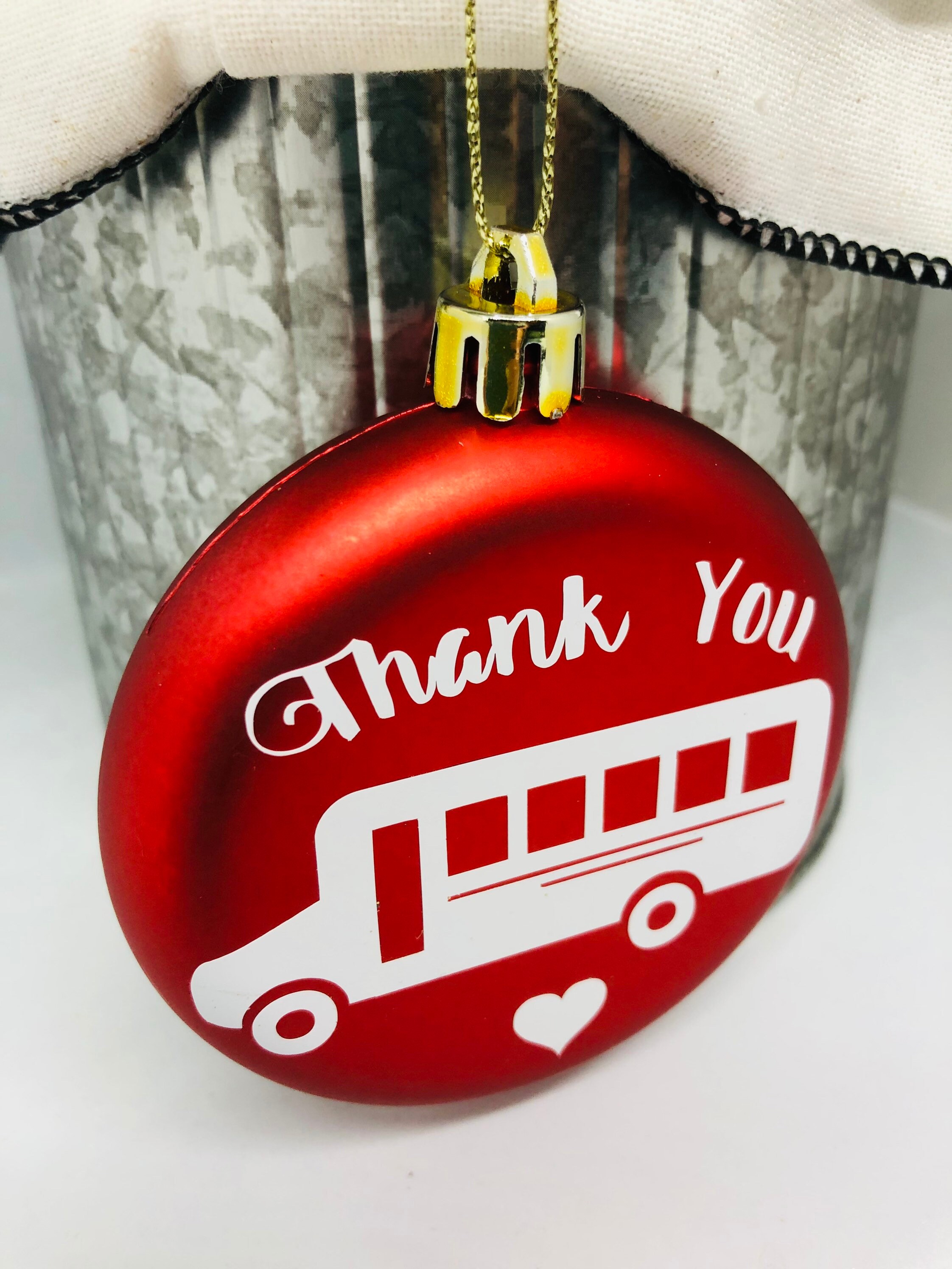 Thank You School Bus Driver Gift Christmas Ornament Yellow School Bus ...