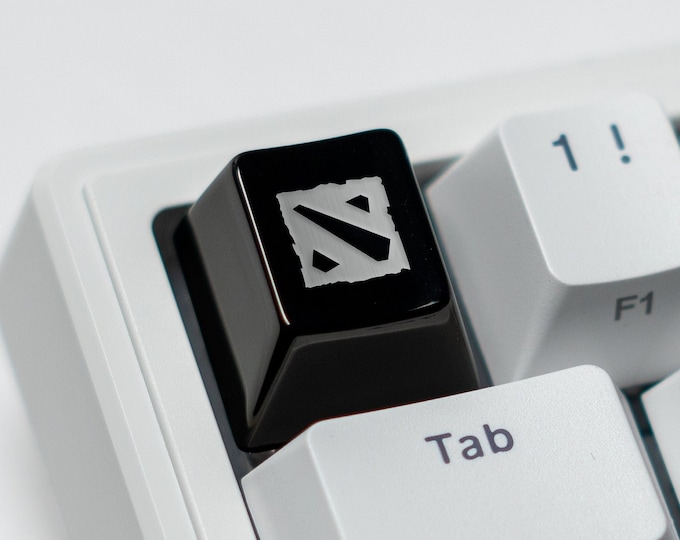 Dota 2 Engraved Solid Steel Artisan Gold Silver Metal Keycap Cherry MX ...