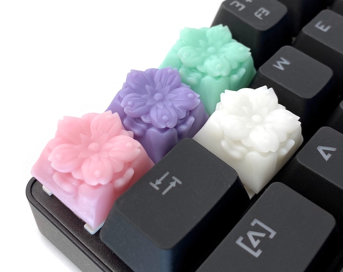 Cherry Blossom Flower Artisan Sakura Keycap Cherry MX Mechanical Gaming ...