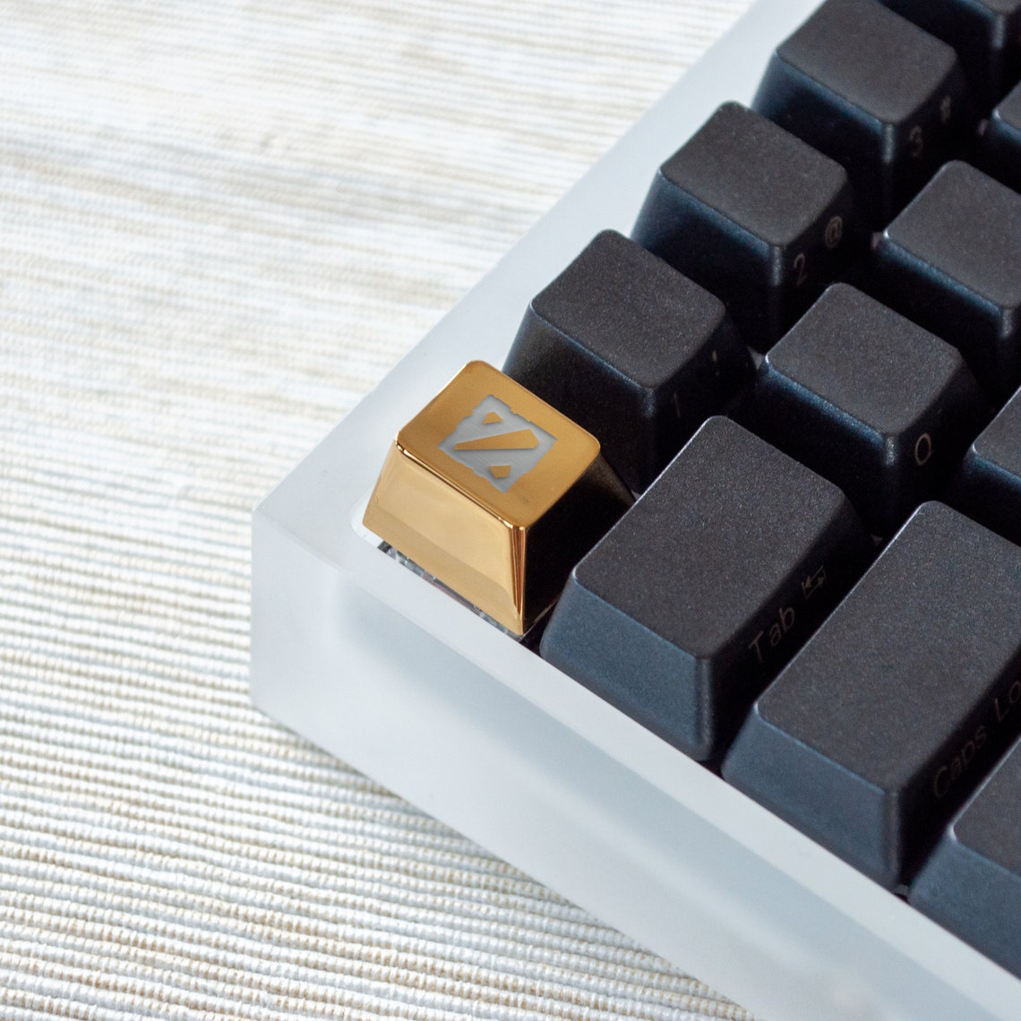 Dota 2 Engraved Solid Steel Artisan Gold Silver Metal Keycap Cherry MX ...