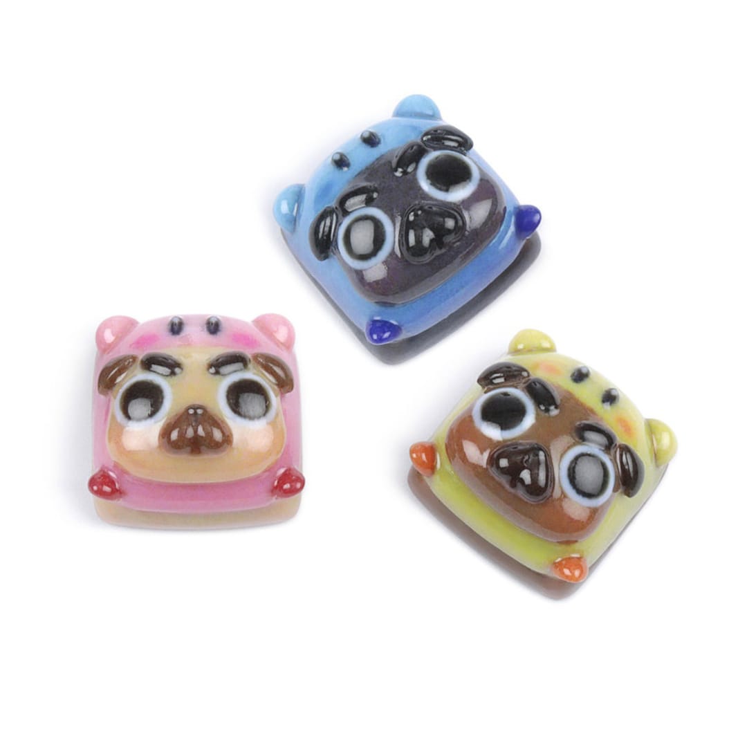 Pug Keycap Cute Dog Artisan for Cherry MX Mechanical Gaming Keyboards ...