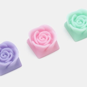 Rose Pastel Flower Artisan Keycap Cherry MX Mechanical Gaming Keyboards ...