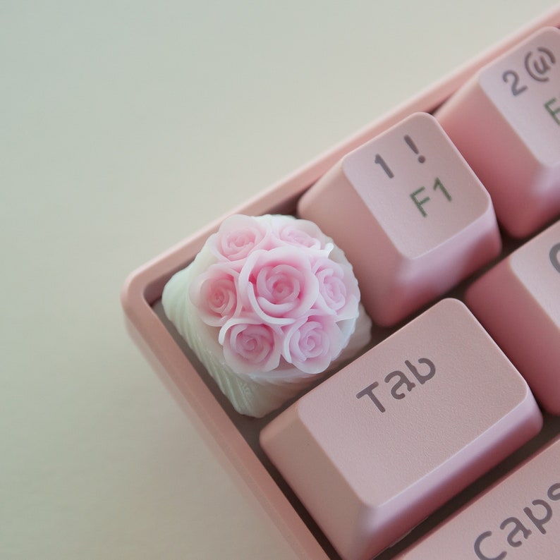 Rose Bouquet Flower Artisan Keycap Cherry MX Mechanical Gaming ...