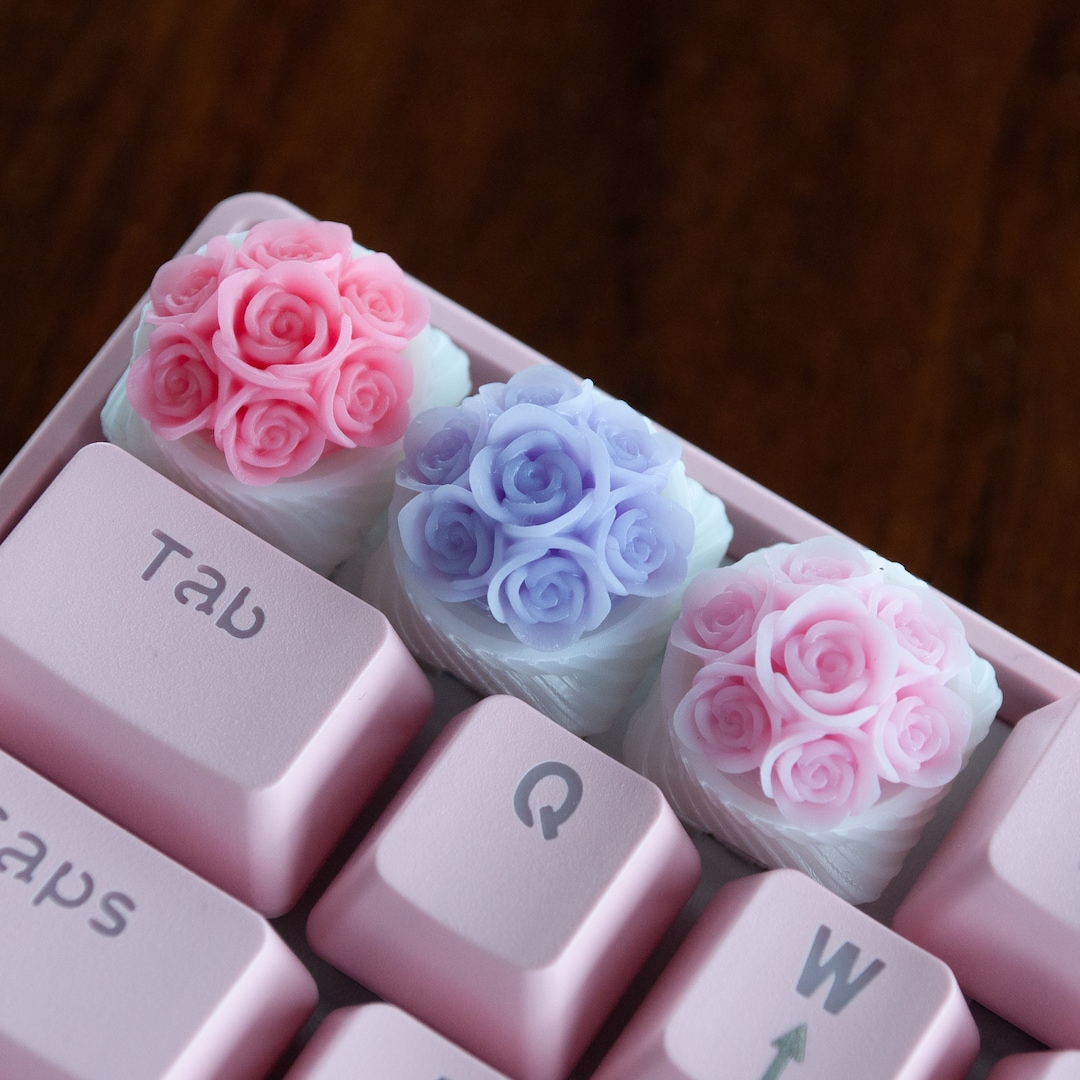 Rose Bouquet Flower Artisan Keycap Cherry MX Mechanical Gaming ...