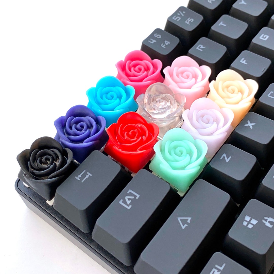 Rose Flower Artisan Keycap Cherry MX Mechanical Gaming Keyboards - Etsy